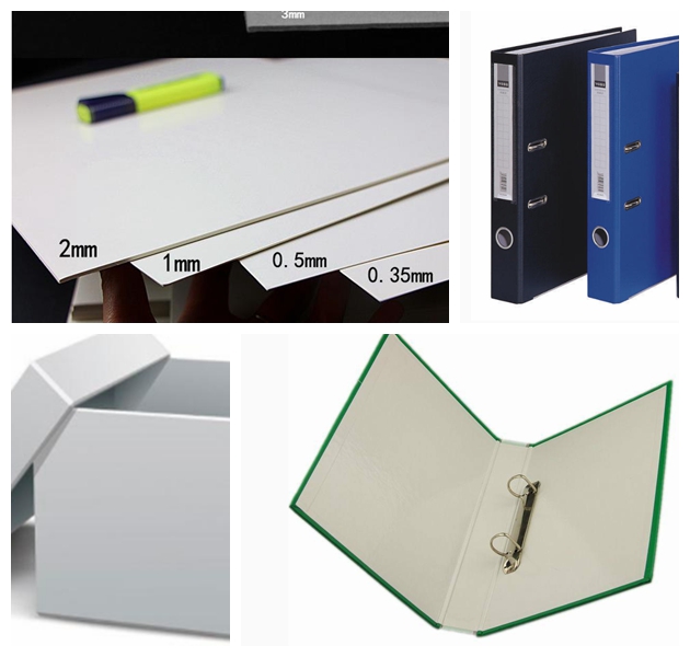 Rigid Grey Board Paper , 0.8mm 0.9mm 1mm 2mm 3mm Laminated Chipboard