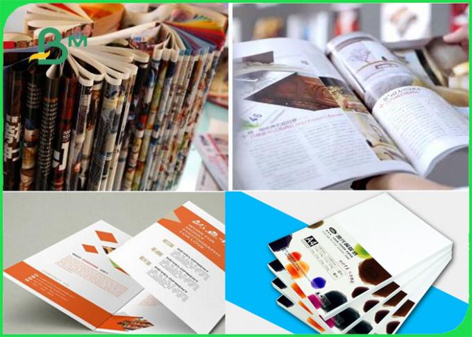 80 - 350g White C2S Couche Satin Glossy Art Paper With Smooth Surface