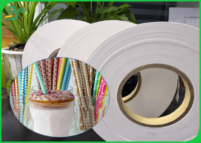 100% FDA Degradable 60gsm 120gsm 14mm 15mm Width Food grade Straw Paper ...