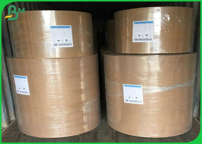 Eco - Friendly Recycled Pulp 70gsm 80gsm Brown Kraft Liner Paper For ...