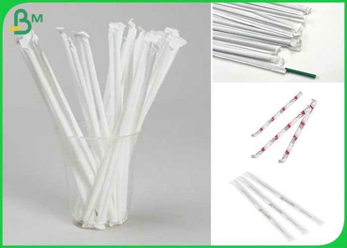 Fda Food Grade 27mm 44mm 28gsm Straw Wrapping Paper Roll For Packing