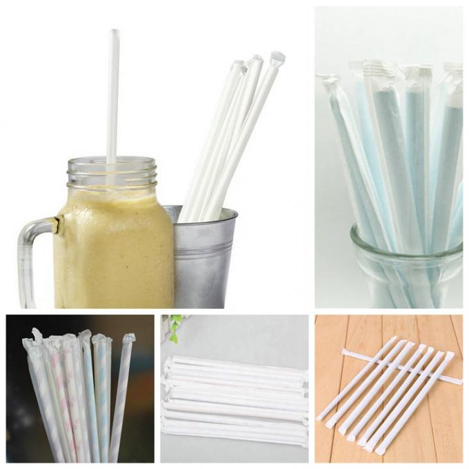 Biodegradable 28gsm Straw Wrapping Paper For Packaging 8mm Straws