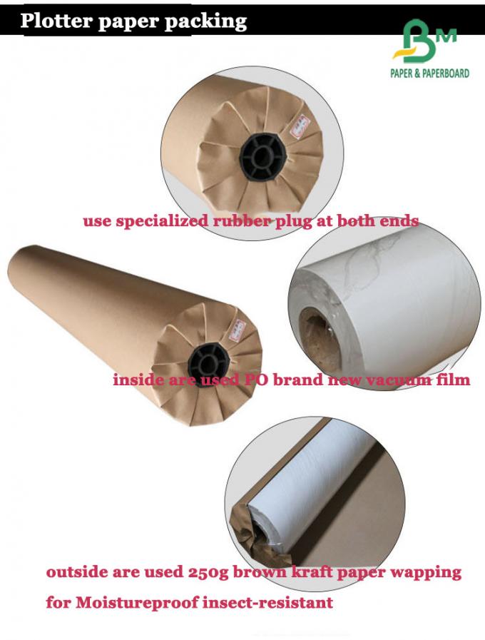 63" 65" 67" 72" Size Plotter Marker Paper Roll For Garment 55g 60g 65g ...
