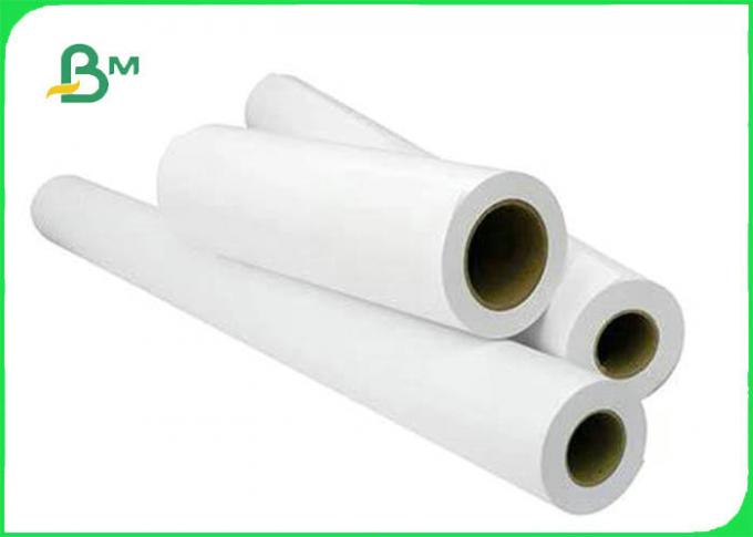 Plain White 60gsm 70gsm Matte Inkjet Plotter Pattern Paper Roll For ...