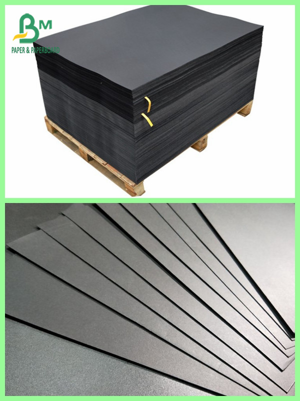 Recycled Pulp Black Paperboard Laminated 1mm 2mm Thick Making Folder Box