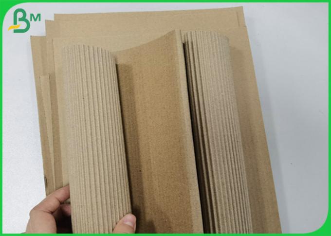 140g + 120g Fluting Brown Color Corrugated Paper Sheet For Coffee Cup Sleeves
