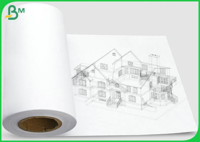 Bond Engineering Plotter Paper 36'' x 500'' 2'' Core CAD Paper Rolls