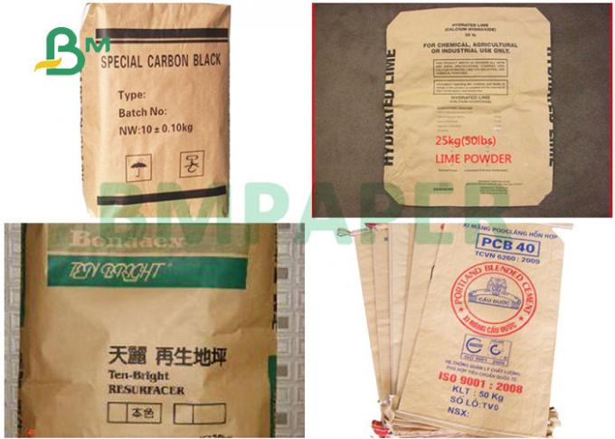 70gsm 80gsm Semi Extensible Cement Kraft Paper For Packaging Cement