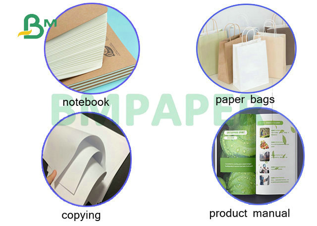 100% Natural Wood Pulp 70gsm 80gsm Uncoated Woodfree Paper Sheet For ...