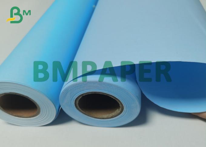 80g Two Sides Blue Printing Drawing CAD Plotter Tracing Paper In Roll