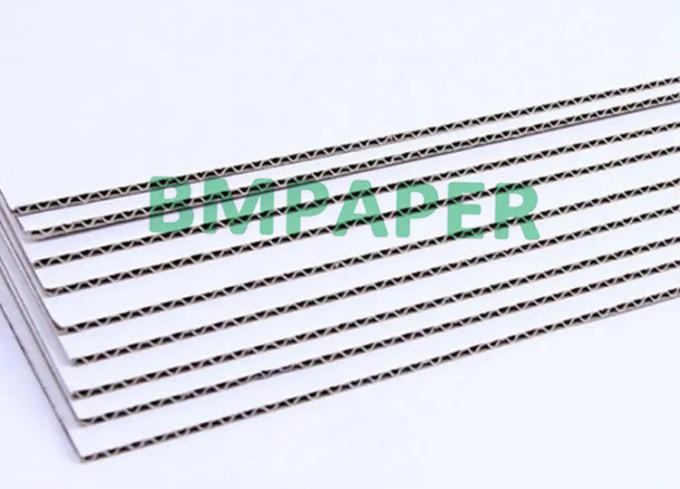 White E Flute Corrugated Cardboard 3 Layers 100+100+100gsm 1.75mm Thick ...