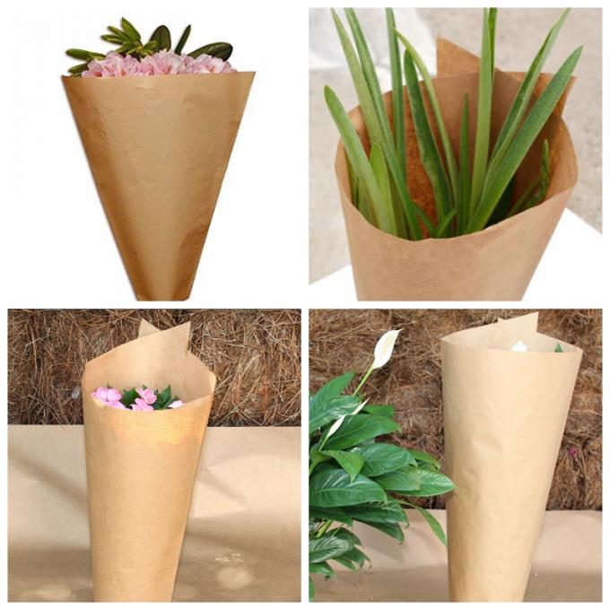 Wet Strength Brown Kraft Paper Roll 65gsm - 120gsm For Plant Protection ...