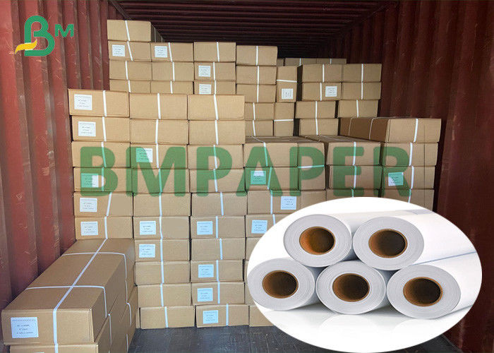 24'' 500 Feet 20lb Plotter Paper For CAD Printing On Wide Format Inkjet ...