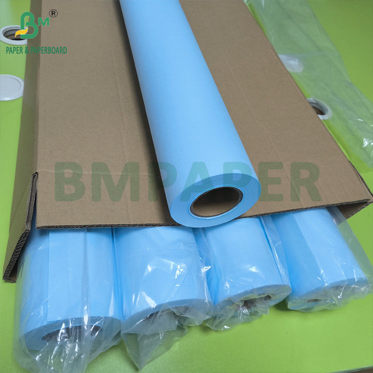 Uncoated Ink Jet Single Sided Blue Colored Plotter Paper for CAD Drawings