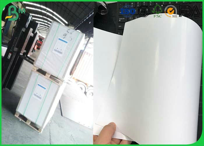 High Glossy One Side Coated Art Paper , 80gsm 90gsm Thickness Matt Art ...