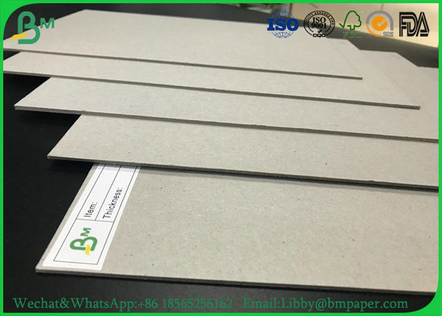 Hard Stiffness 2mm Thick Recycled Grey Card Board / Grey Chipboard For ...