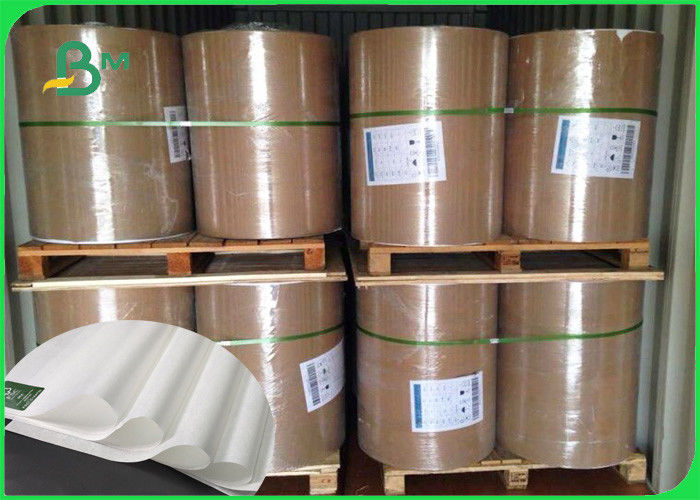 Thickness 30 - 350gsm PE Coated White Color Kraft Paper In Coils For ...