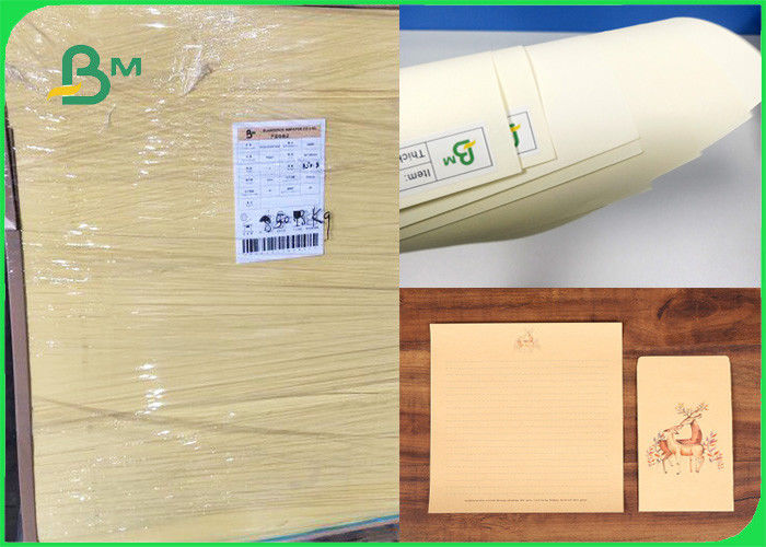 60gsm 70gsm Soft Color Good Writing Performance Cream Paper For Notebook