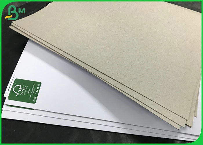 Jumbo Rolls 220GSM 240GSM White Coated Grey Back Duplex Board Sheets For Sock Box