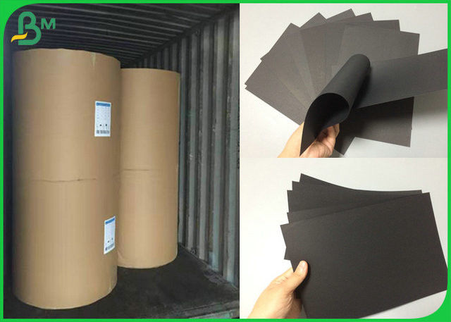 Pure Wood Pulp Dark Black Uncoated Paper For Making Soft Cover Book End ...