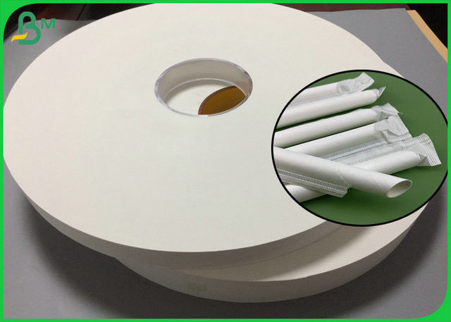 27mm 28mm White Color Packaging Paper 28gsm Food Grade Suit For