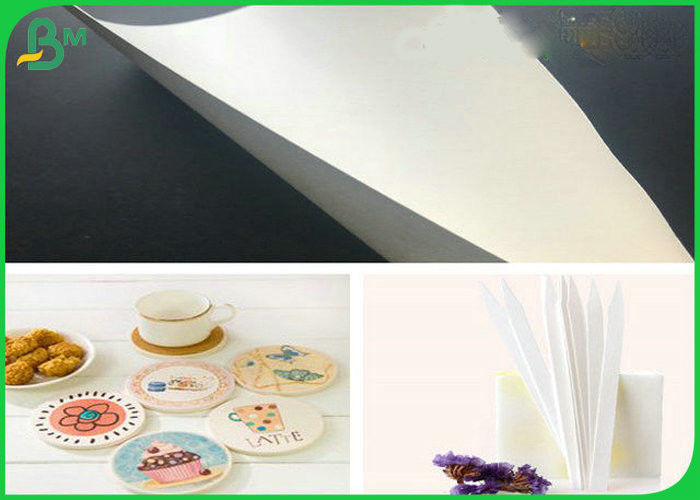 0.8mm 1mm 1.2mm White Cardboard Paper Roll Drinking Absorbent Paper For ...