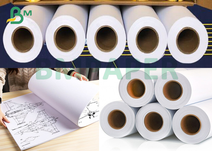 30" X 500ft Engineering Bond Paper 2 Rolls Per Carton 20lb Opaque White ...