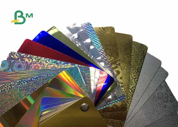 375gsm Laser Cardboard Paper Roll / Laminaied Metalized Paper Board For ...