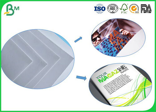 80g - 135g 700mm * 1000mm Double Sides High Coated Glossy Art Paper For ...