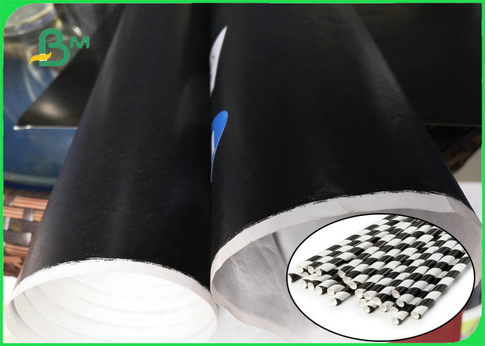 80G 135G One Side Full Black Color Printable Straw Paper Roll