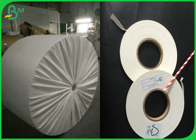 Width 14mm 15mm 60gsm Flood Coatedred Printed Drinking Straw Paper Roll ...