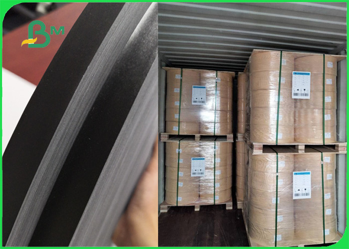 60 GSM Solid Black Straw Paper Roll For Birthday Parties 15MM FDA ...