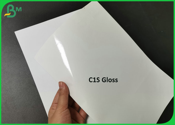 C1S Gloss 157g 200g Adhesive Paper Virgin Pulp white Sticker Label Paper
