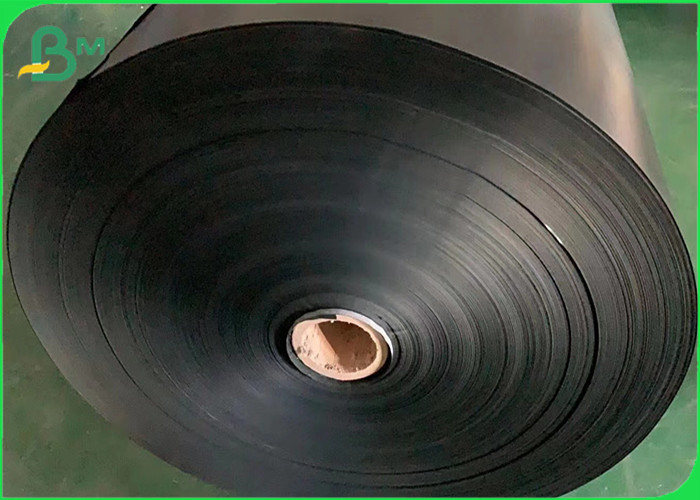 200gsm 300gsm Printable Pure Black Kraft Paper Jumbo Roll For Shopping Bag